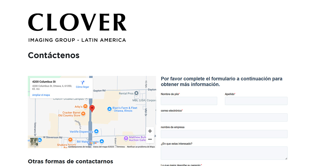 Contáctenos | cloverlatam.com